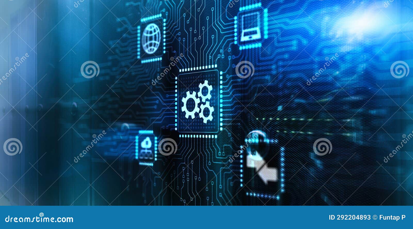 Automation Business Technology Optimisation. Smart Technology Concept ...