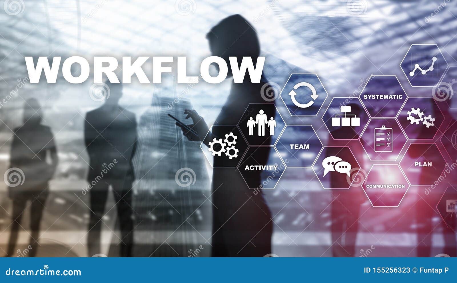 Automation of Business Workflows. Work Process Stock Image - Image of ...