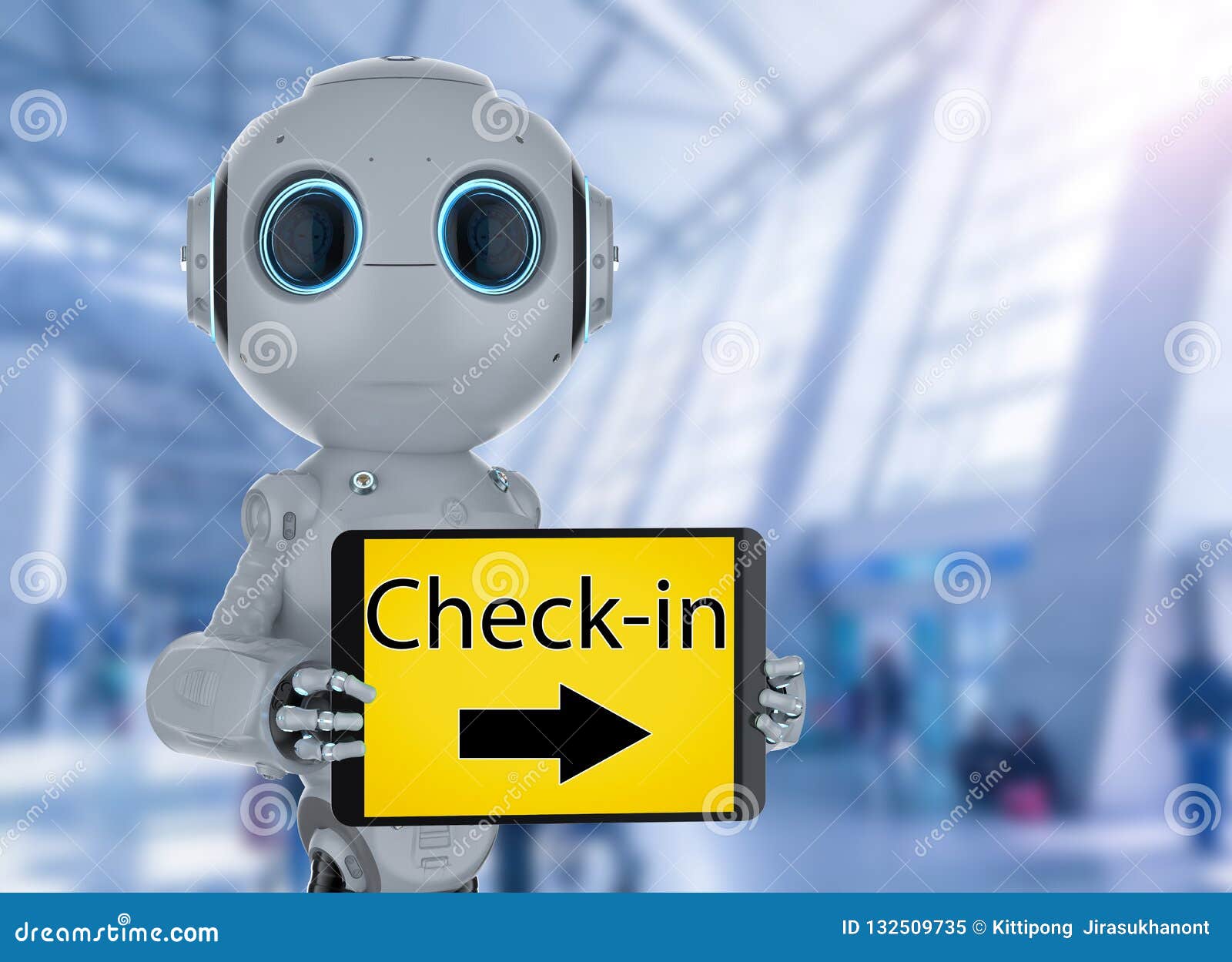Automation check in robot stock image. Image of helper - 132509735