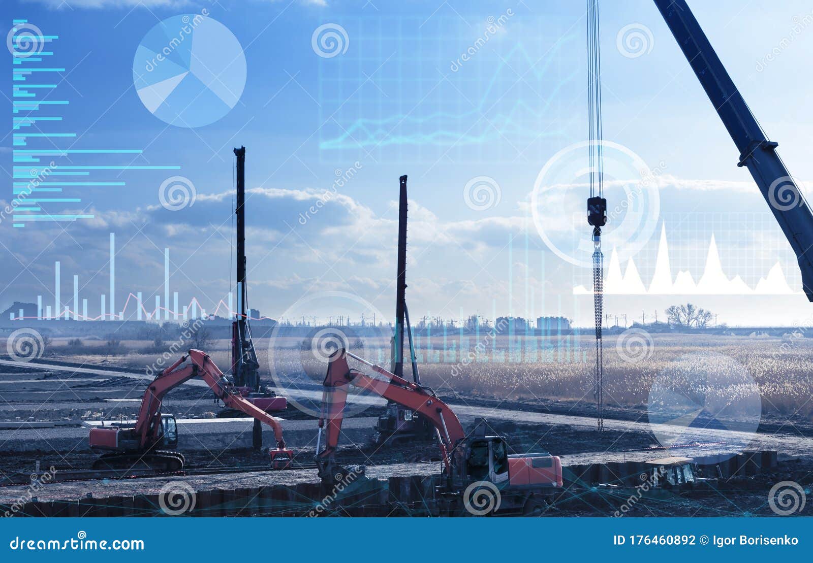 Automation Concept of the Construction Industry, Construction Work on ...