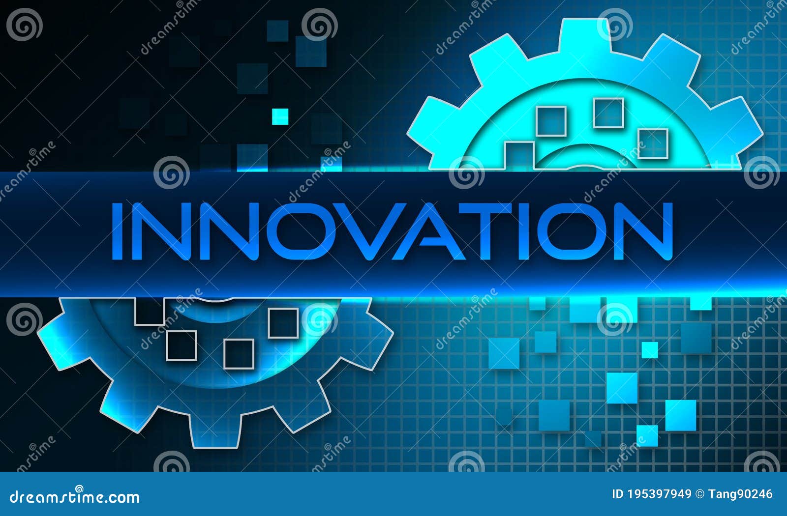 Automation Concept with Gear Icons. Technology Background Stock ...