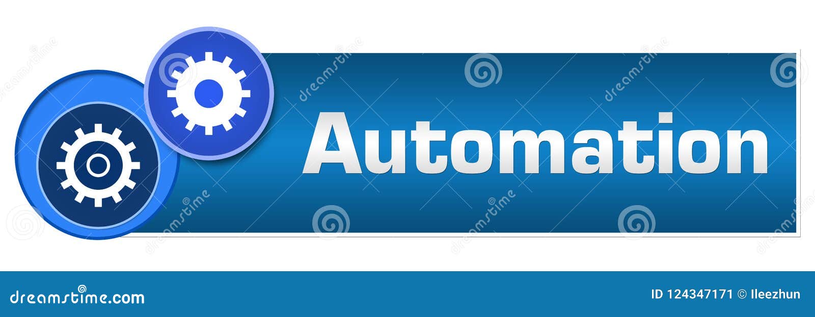 Automation Two Blue Circles Horizontal Stock Illustration ...