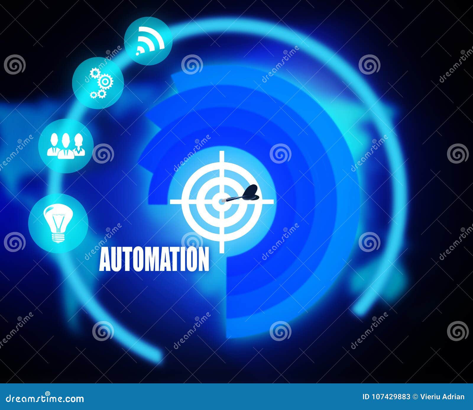 Automation Concept Plan Graphic Stock Illustration - Illustration of ...