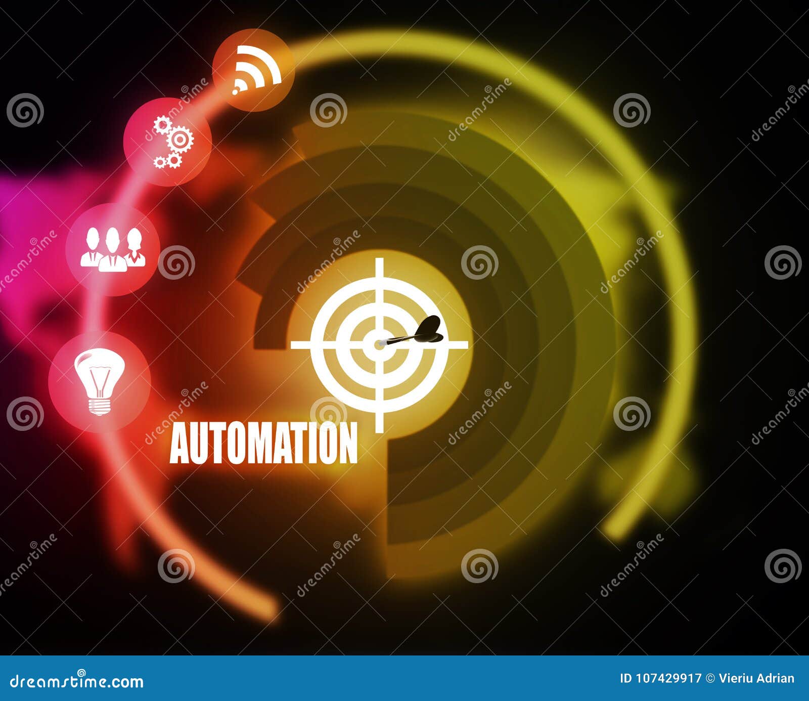 Automation Concept Plan Graphic Stock Illustration - Illustration of ...