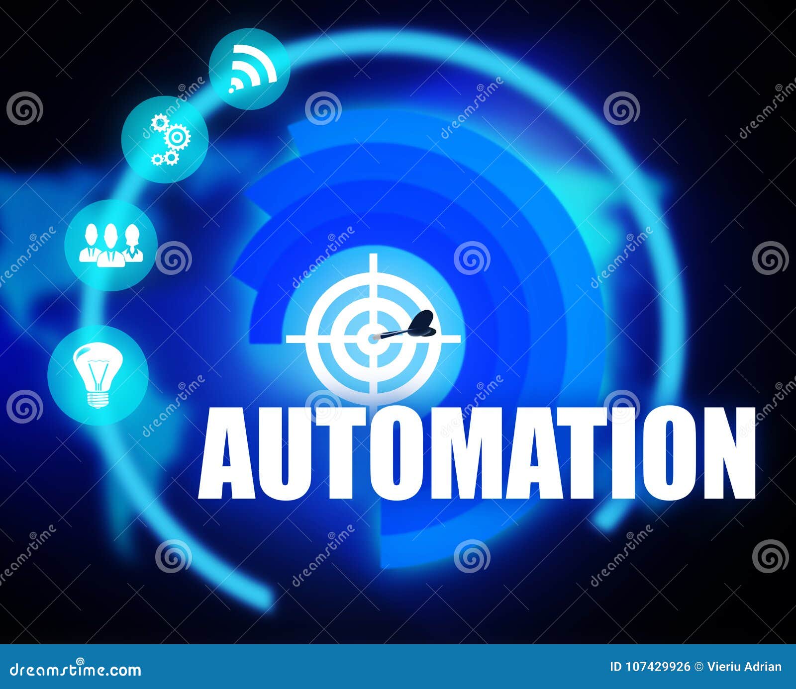Automation Concept Plan Graphic Stock Illustration - Illustration of ...