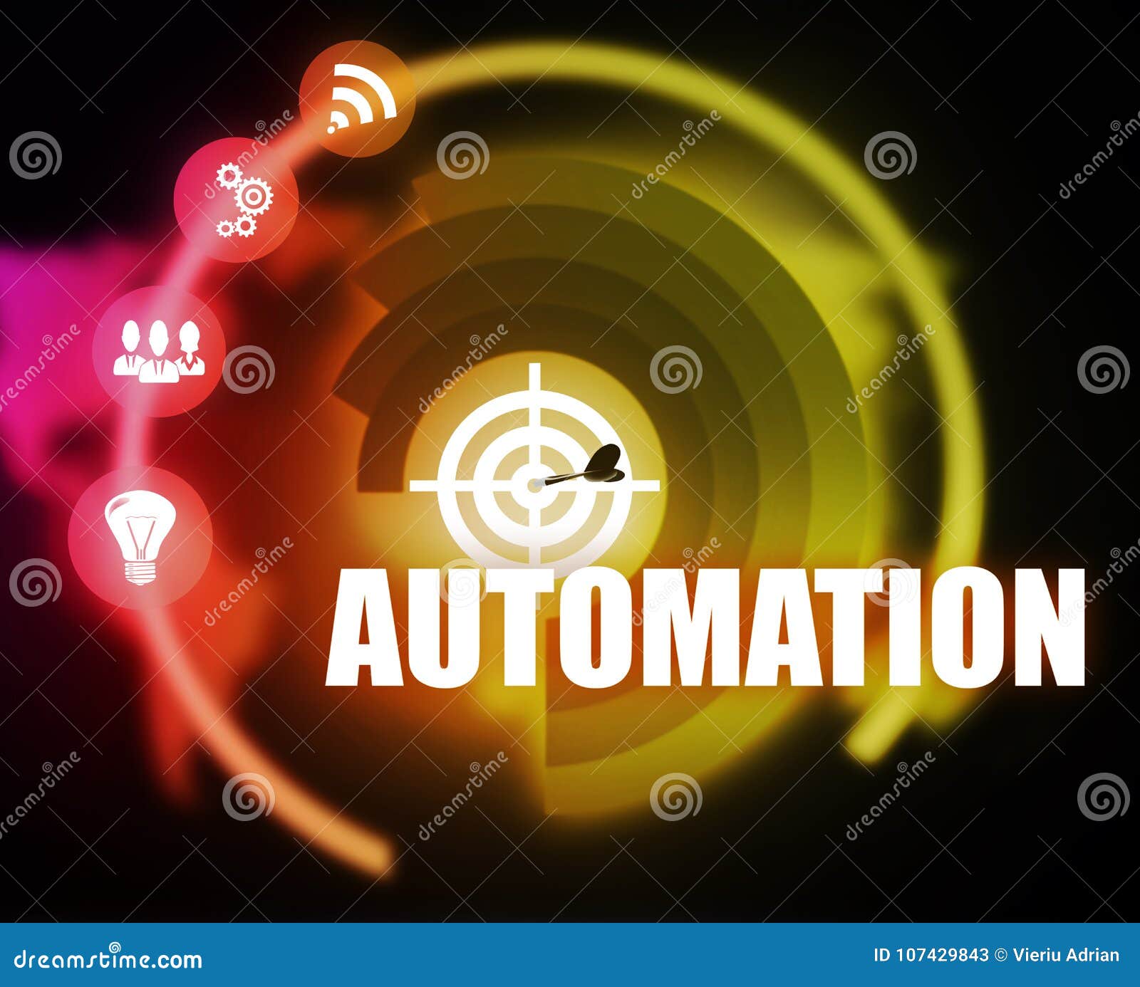 Automation Concept Plan Graphic Stock Illustration - Illustration of ...