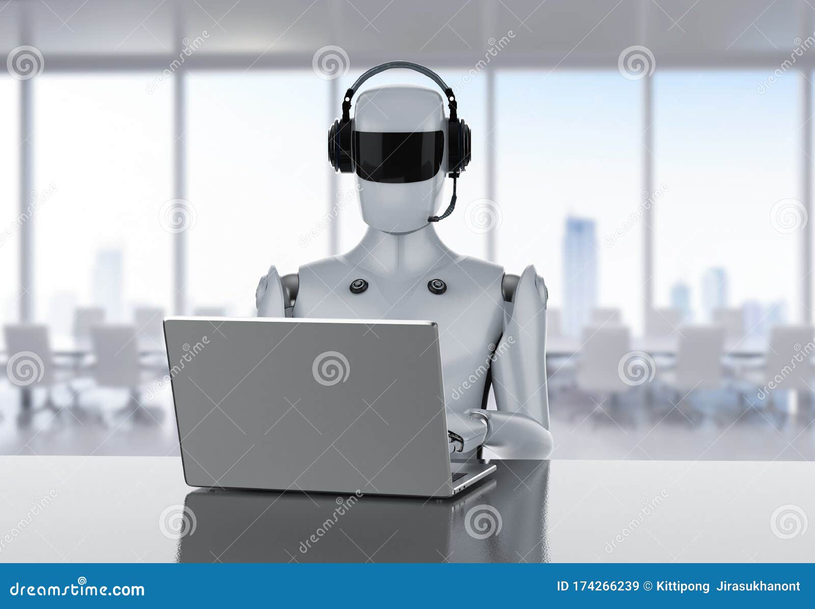 Automation Customer Service Stock Illustration - Illustration of ...