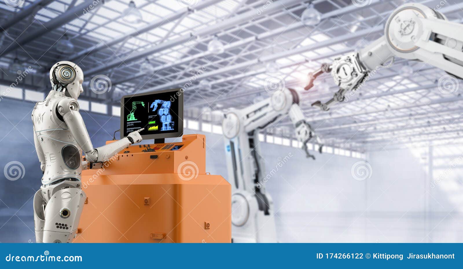 Automation factory concept stock illustration. Illustration of ...