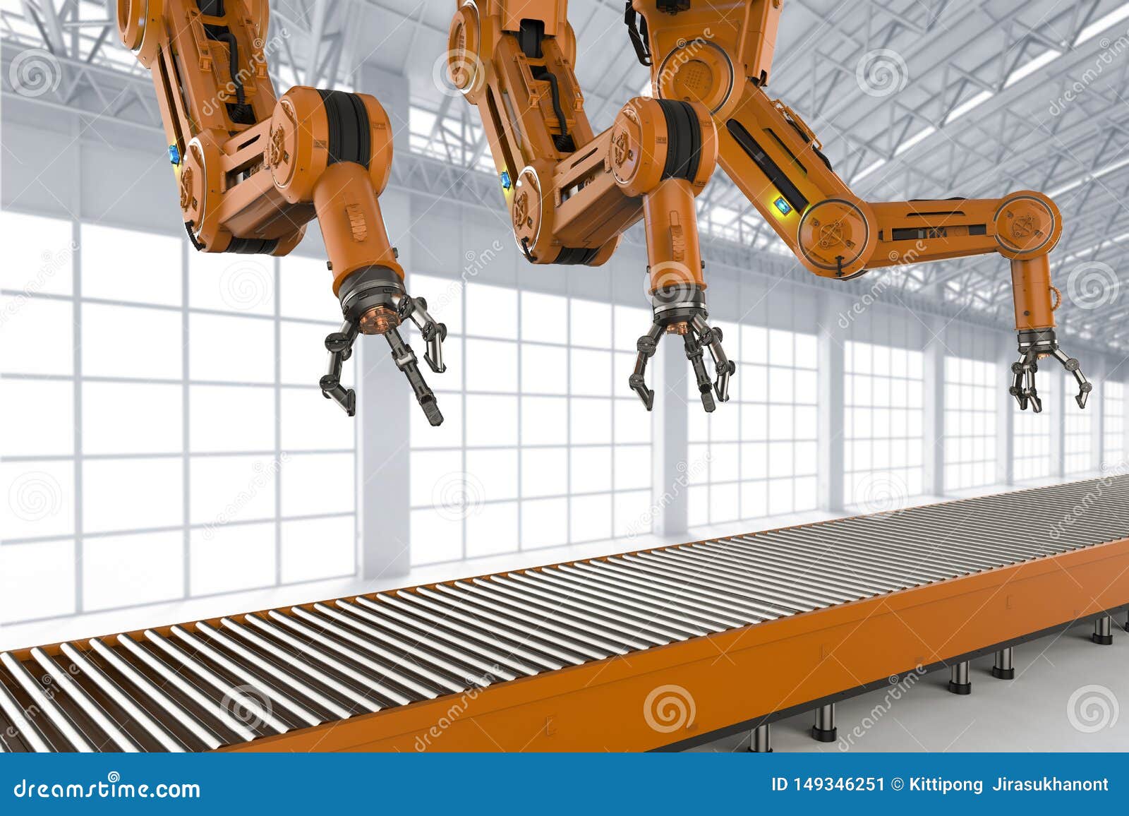 Automation factory concept stock illustration. Illustration of robotic ...
