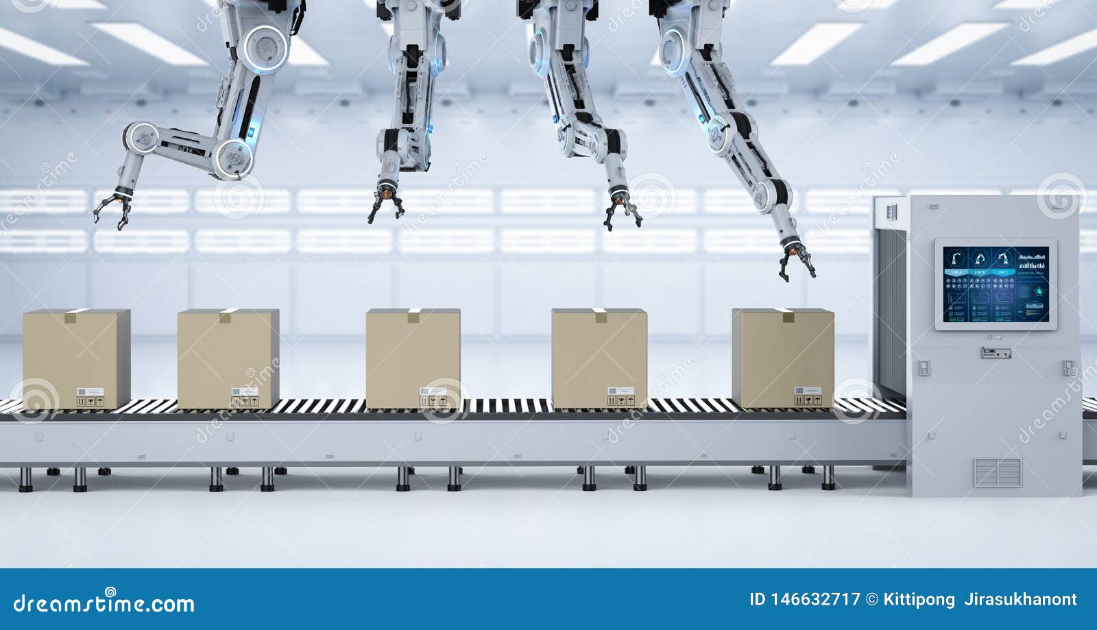 Automation factory concept stock illustration. Illustration of belt ...