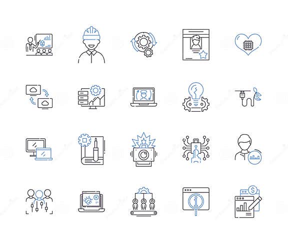 Automation and High Tech Outline Icons Collection. Automation, High ...