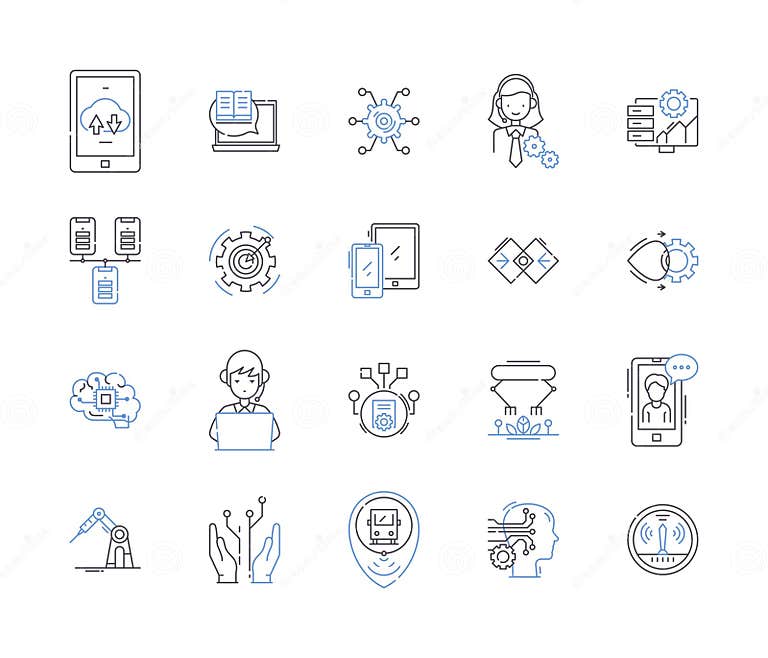 Automation and High Tech Outline Icons Collection. Automation, High ...