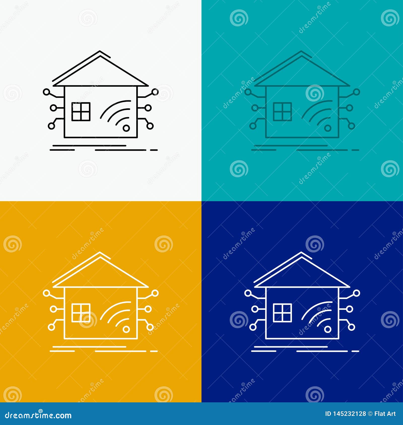 Automation, Home, House, Smart, Network Icon Over Various Background ...