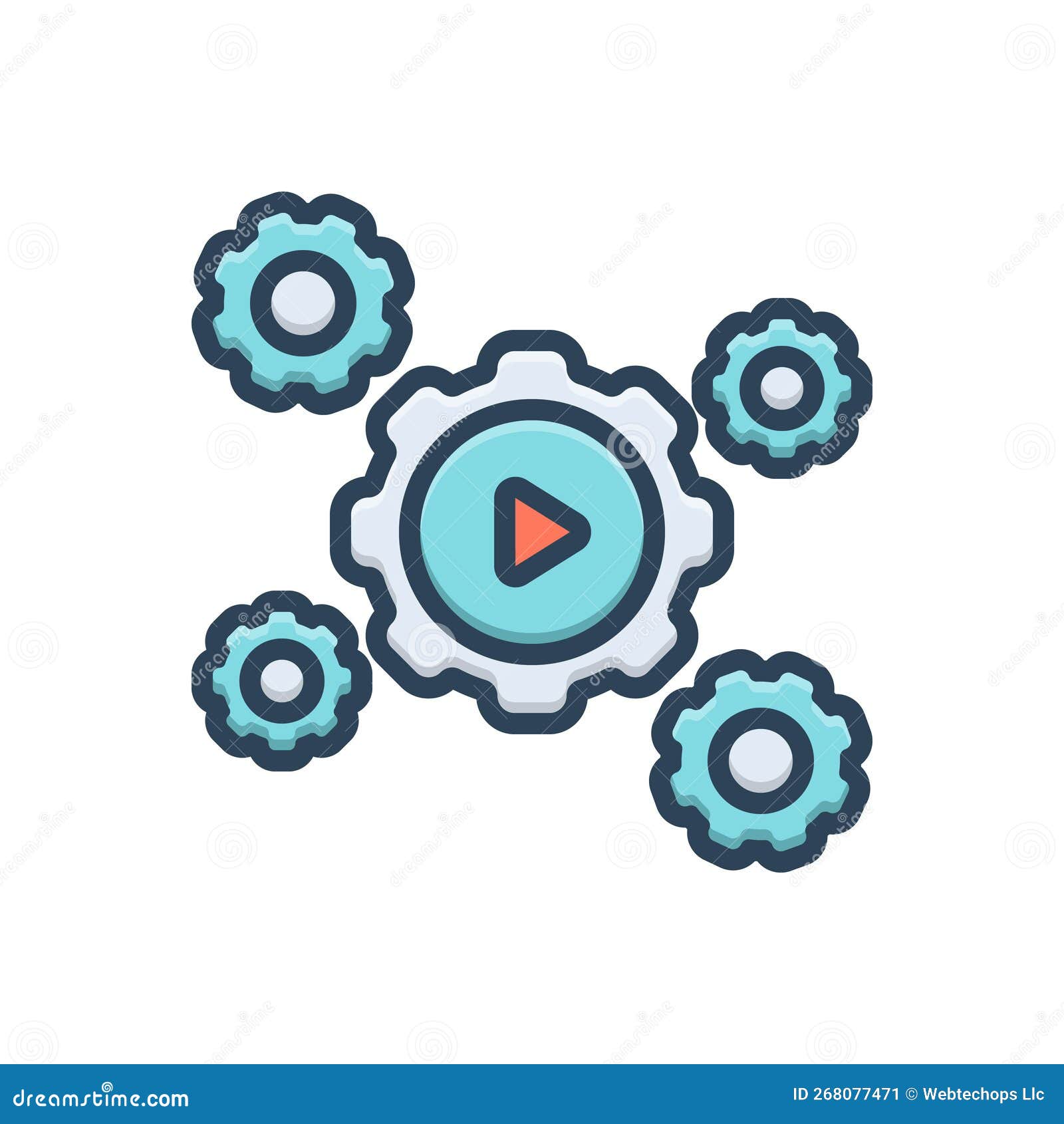 Color Illustration Icon for Automation, Setting and Cogs Stock ...