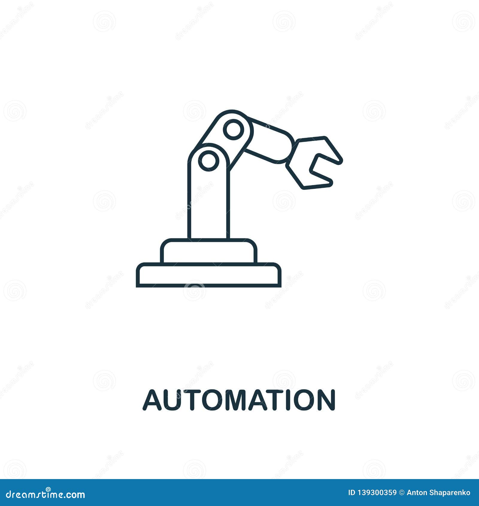 Automation Icon Thin Line Style Industry 4 0 Icons Collection Ui And