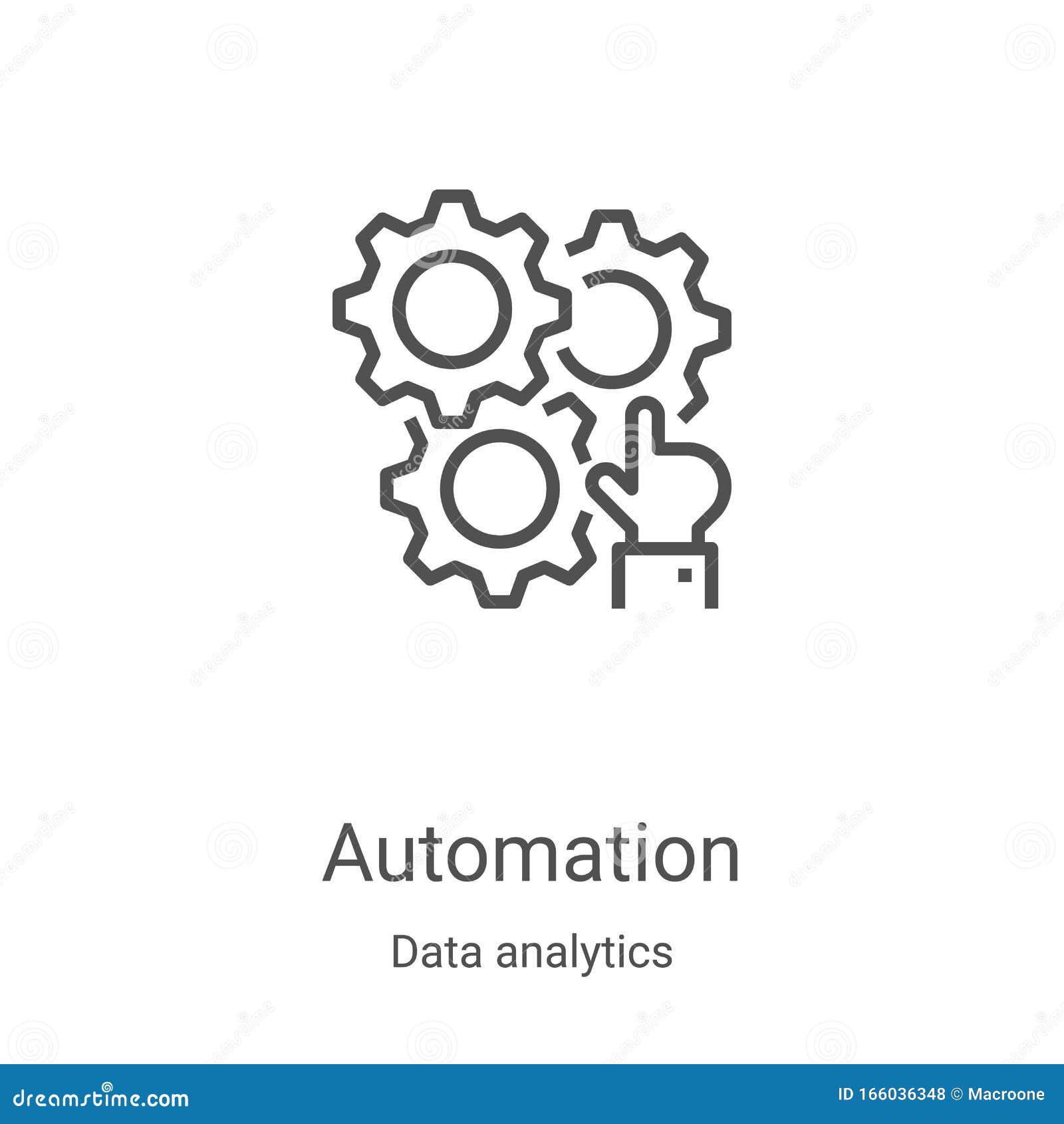 Automation Icon Vector from Data Analytics Collection 细线自动轮廓图标向量图示 线性符号 ...