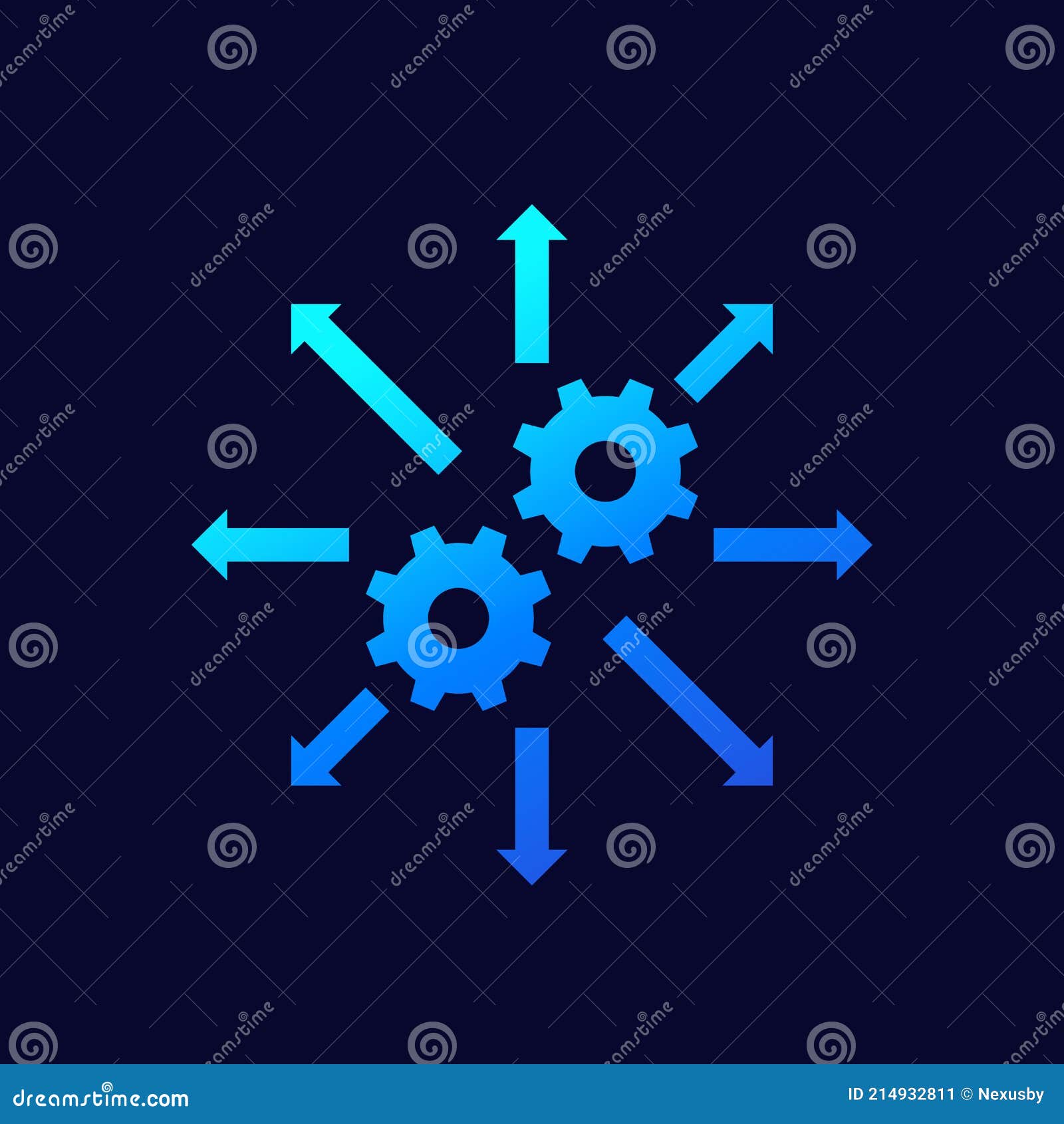 Automation and Integration Icon, Vector Stock Vector - Illustration of ...