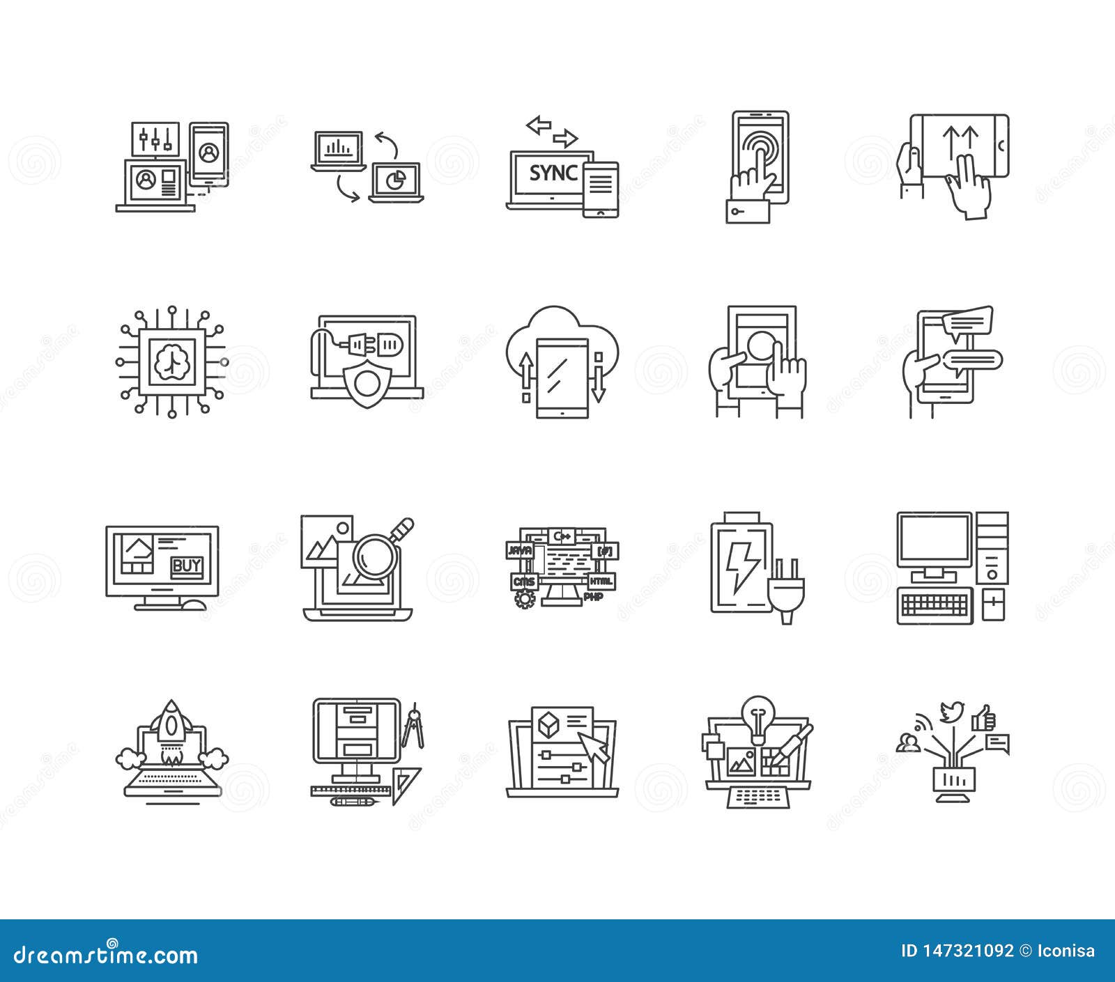 Automation Line Icons Collection. Mechanization, Innovation ... Automation Line Icons Collection. Mechanization, Innovation ...