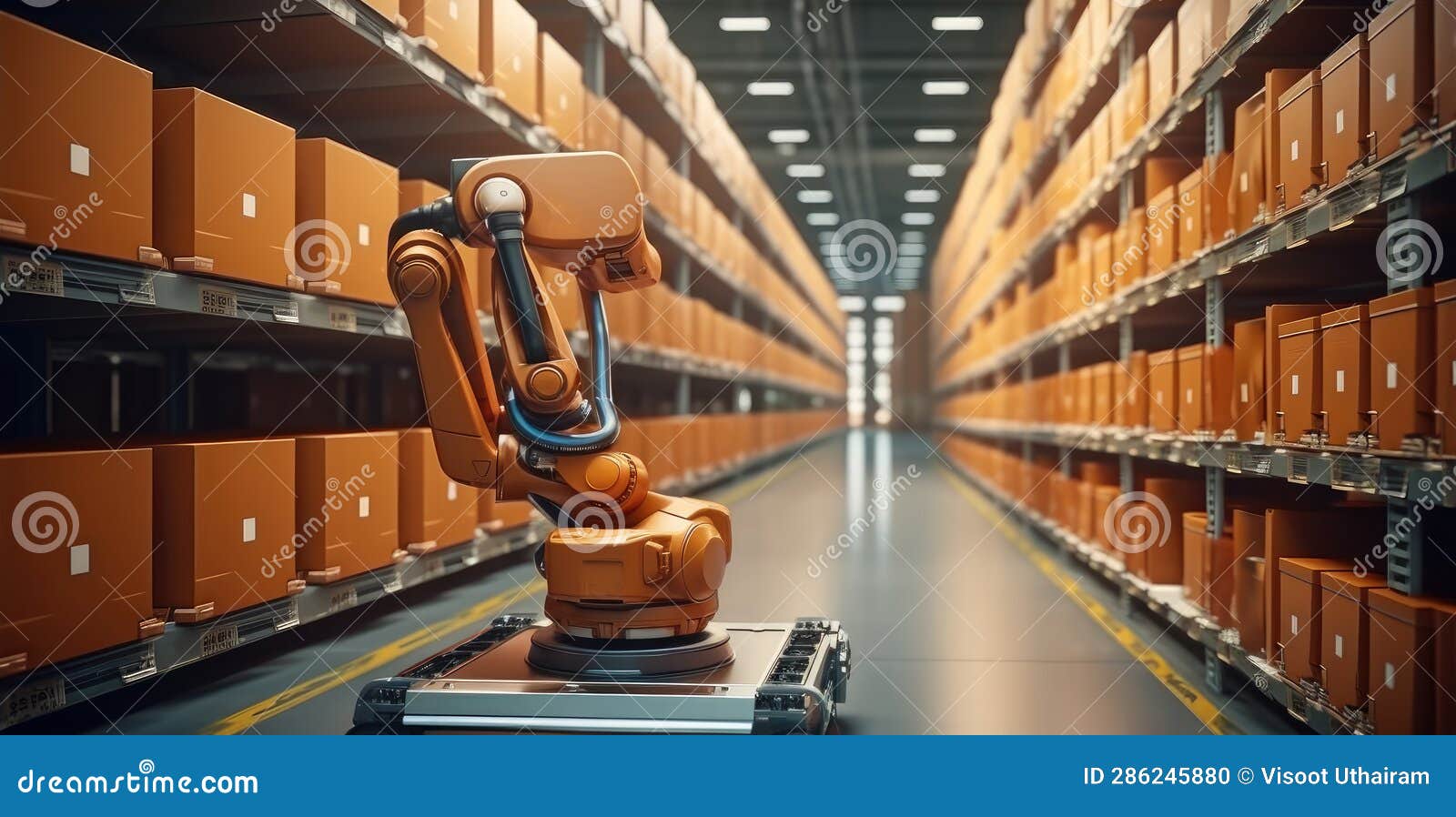 Automation Manufacturing Robot at Modern Warehouse Using IOT Software ...