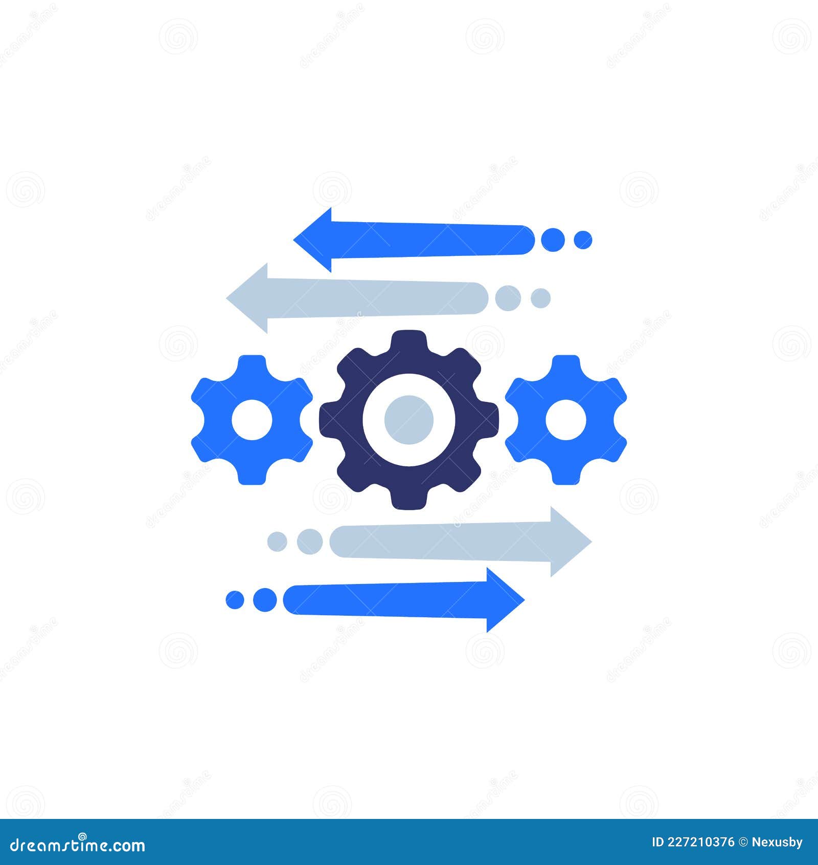 Automation and Optimization Process Icon on White Stock Vector ...