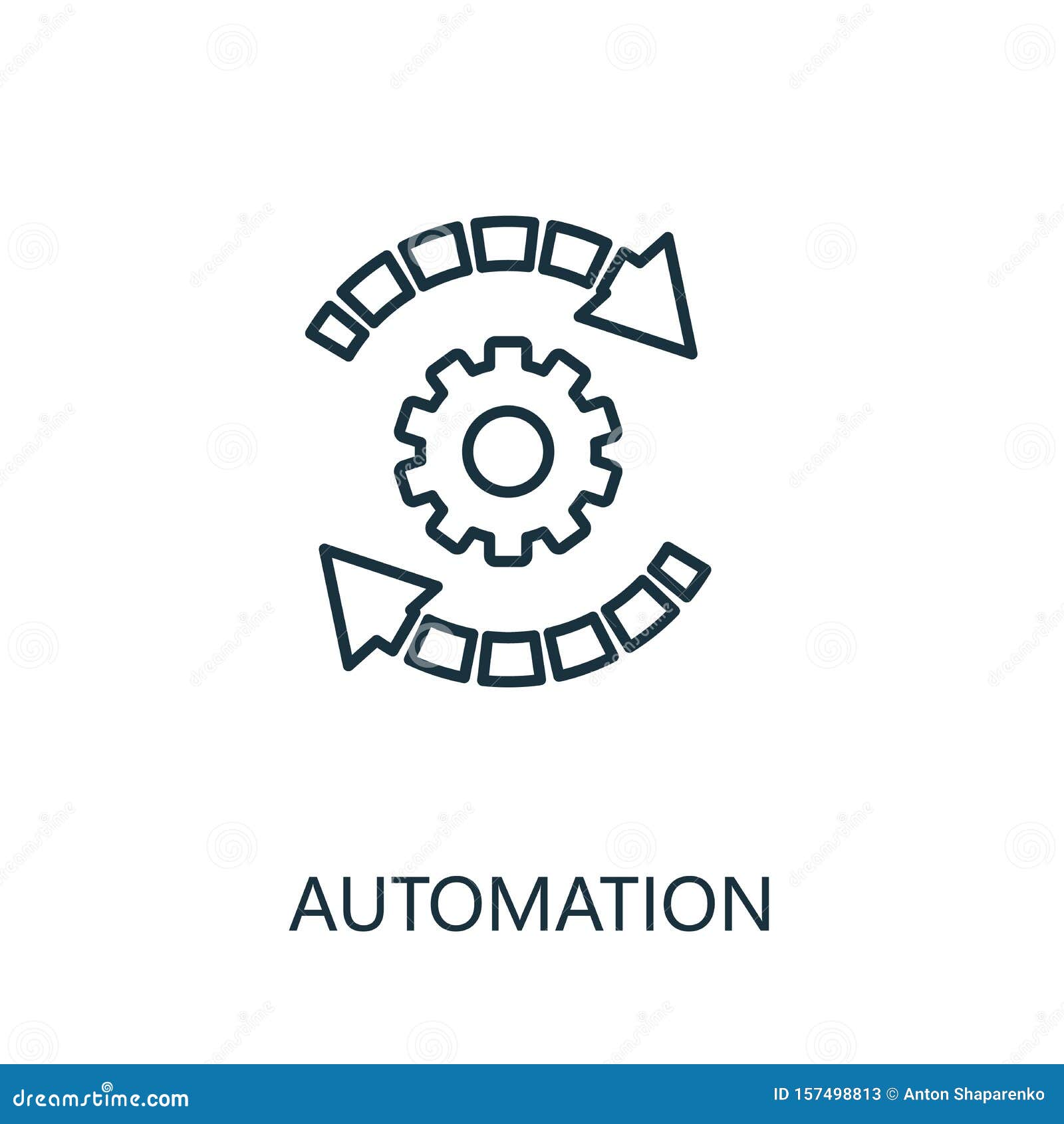 Automation Outline Icon. Thin Line Concept Element from Productivity ...