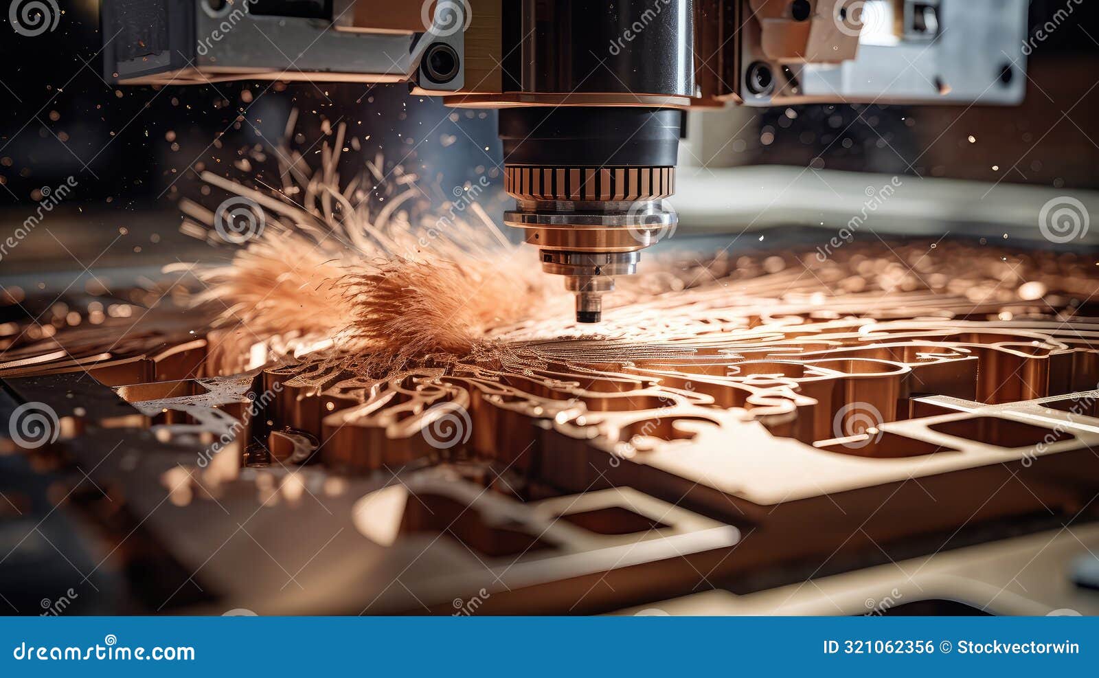 Automation Precision Machining Technology Stock Illustration ...