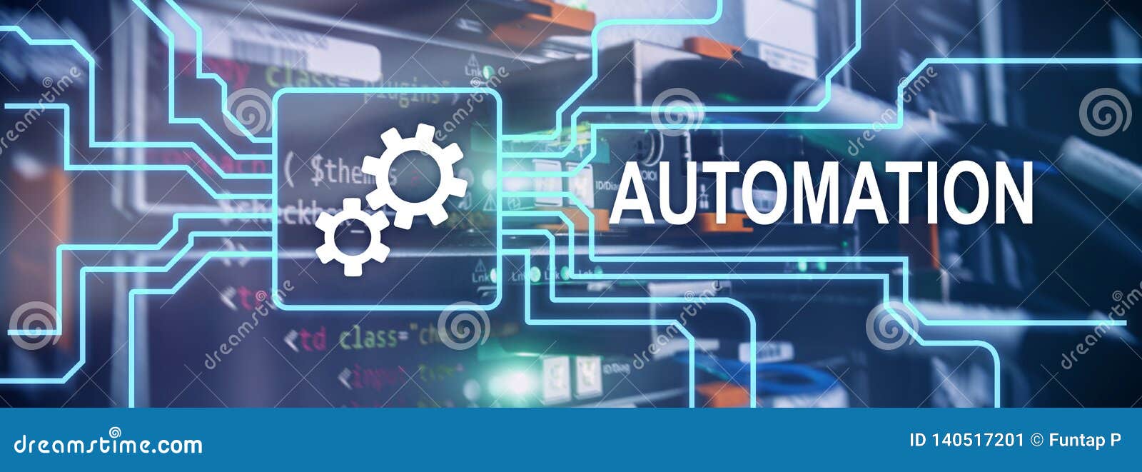 Automation Productivity Increase Concept. Technology Process on a ...