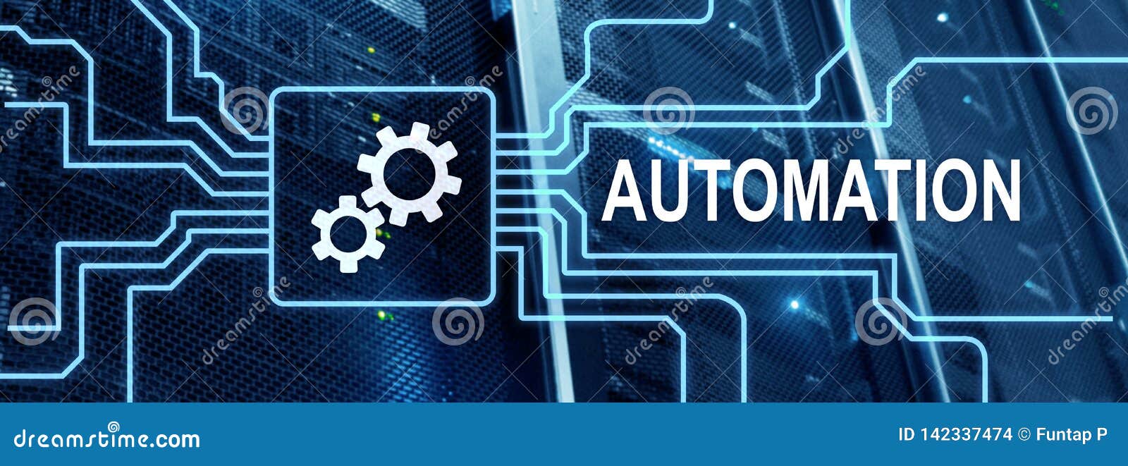 Automation Productivity Increase Concept. Technology Process on a ...