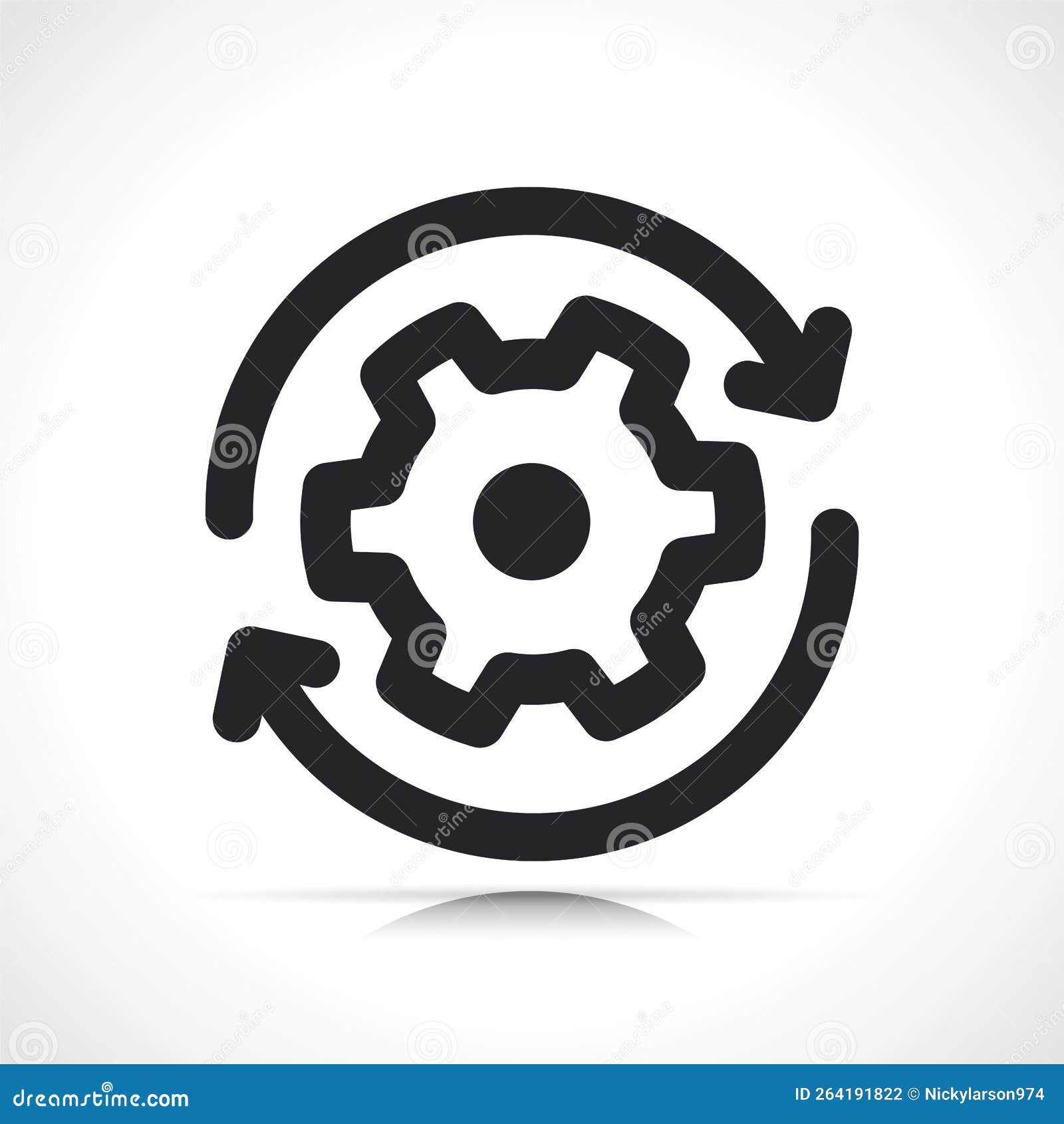 Reset Icon In Black Circle - Vector Iconic Design | CartoonDealer.com ...