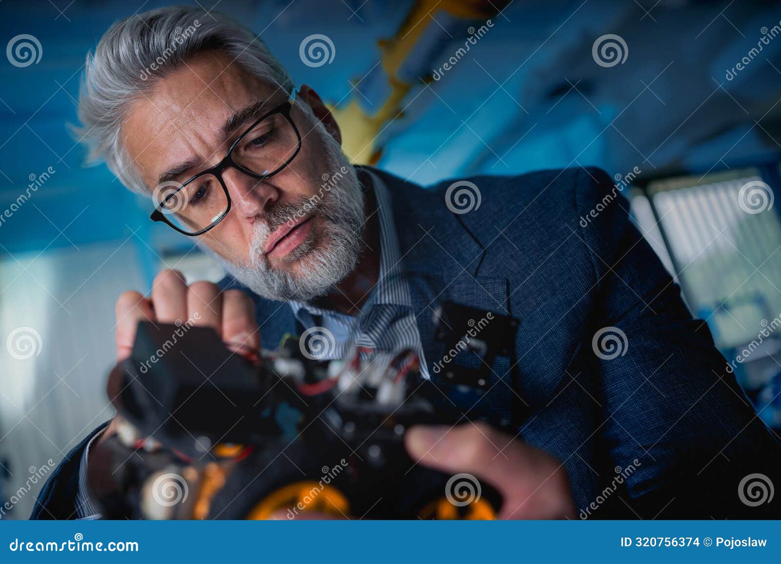 Automation, Robotics Engineer Assembling Robotic Car. Concept of Modern ...