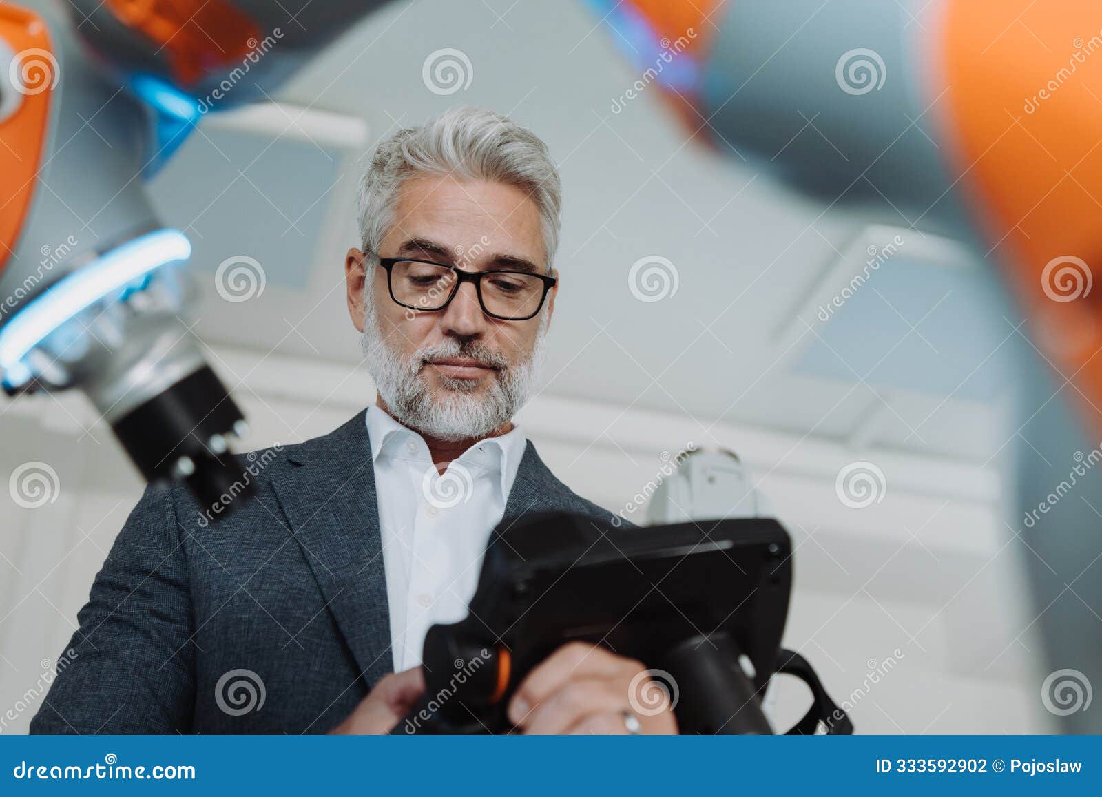 Automation, Robotics Engineer Working on Robotic Knee Replacement ...