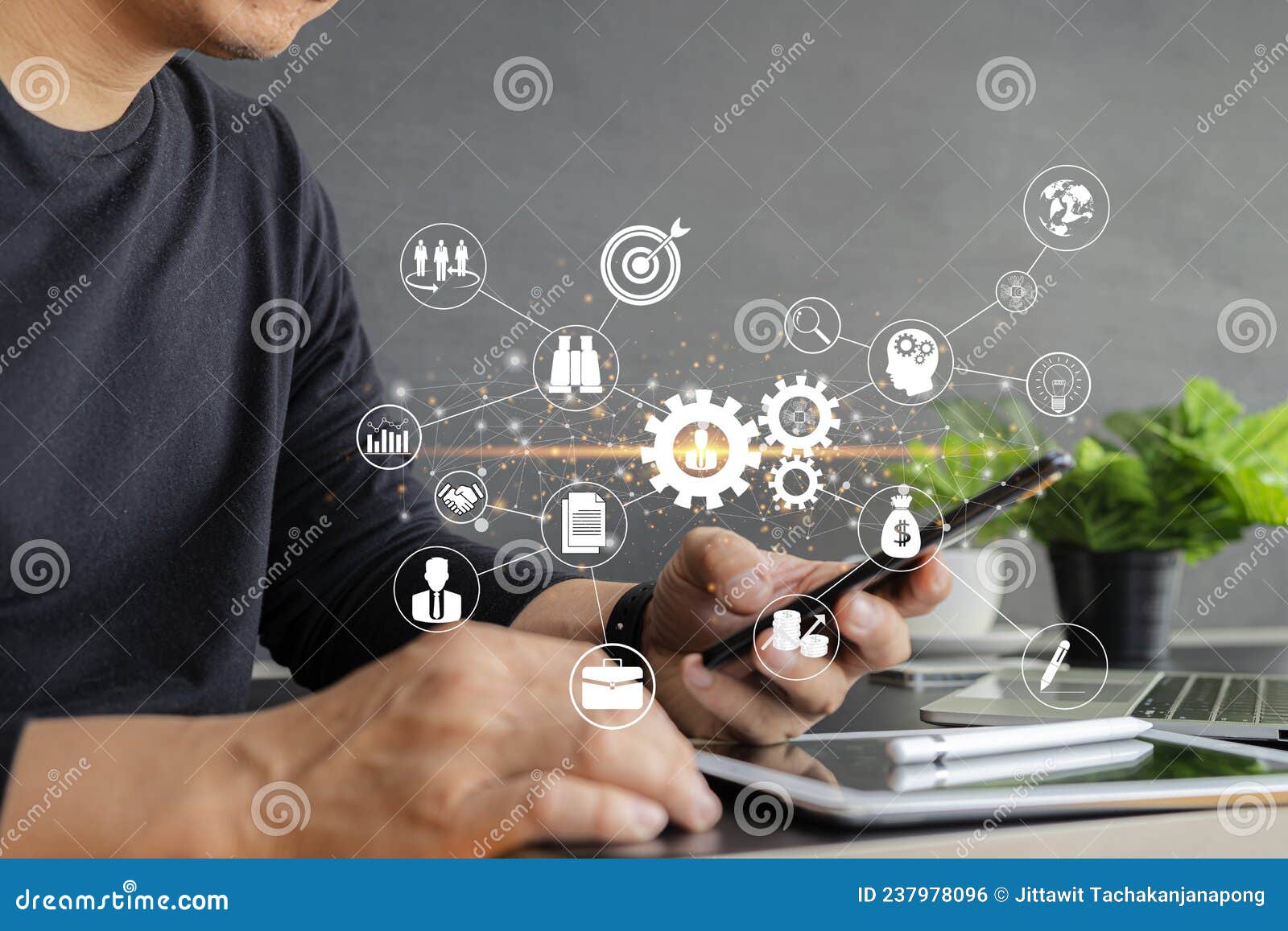 Automation Software Technology Process System Stock Photo - Image of ...