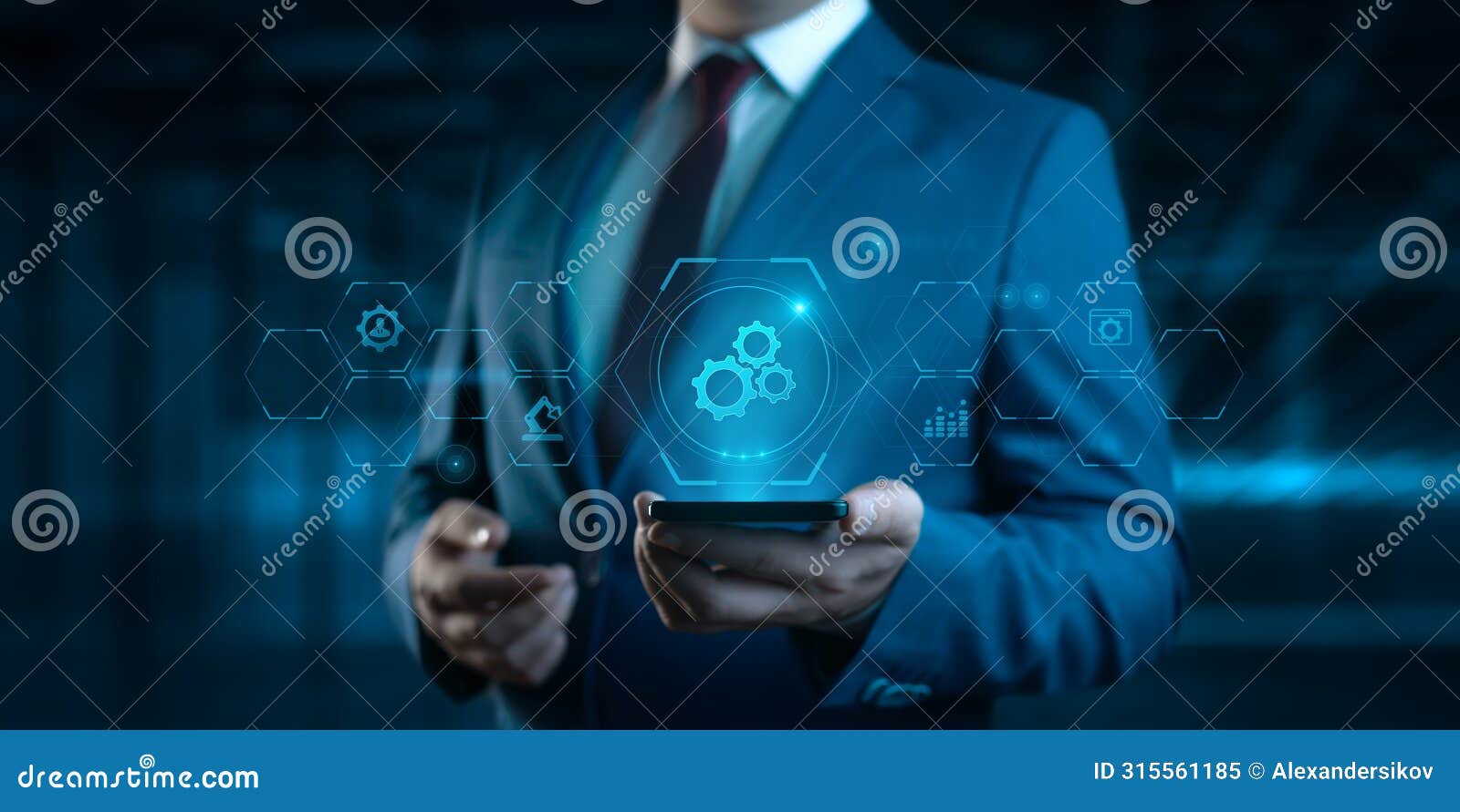 Automation Software Technology Process System Business Concept Stock ...