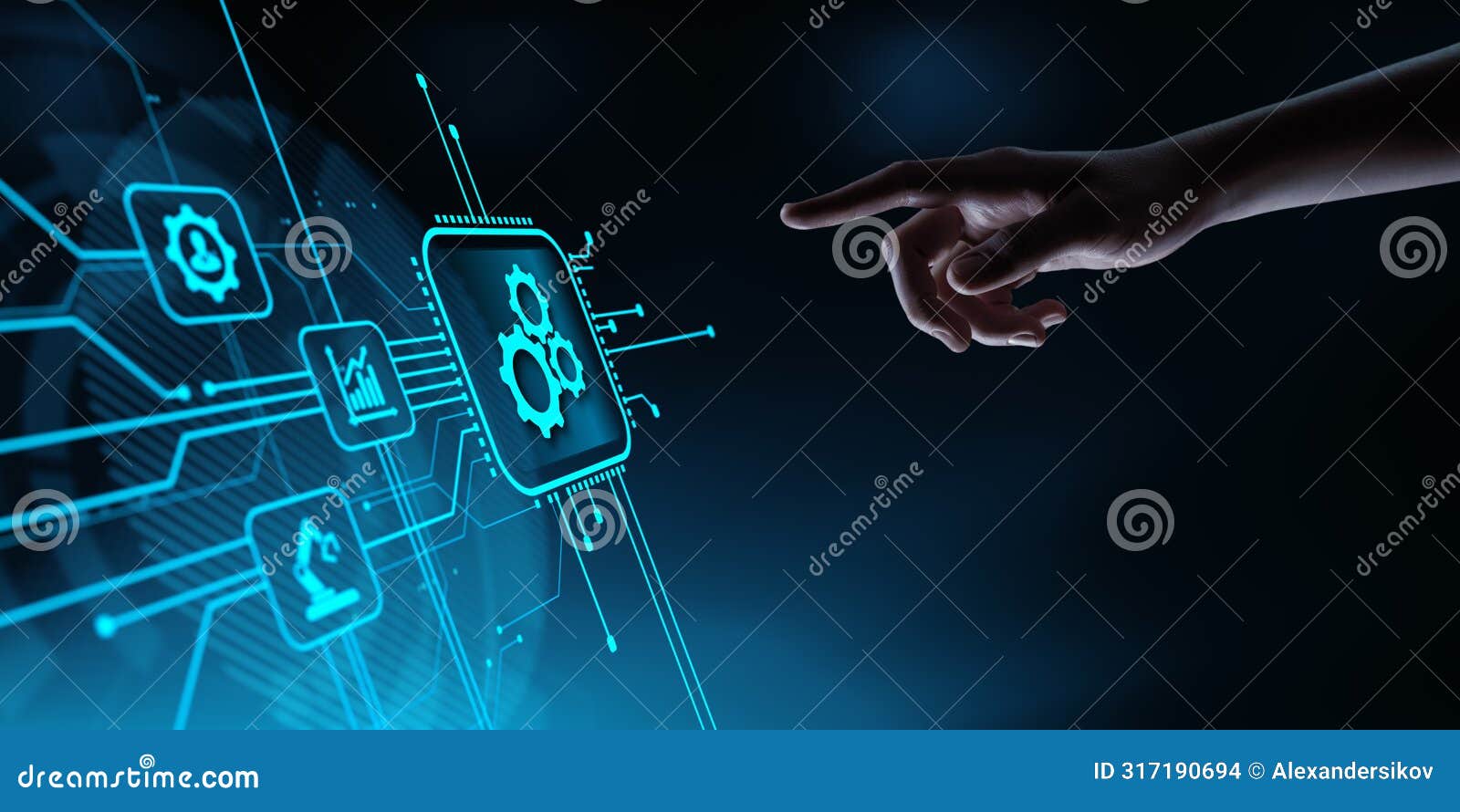 Automation Software Technology Process System Business Concept Stock ...