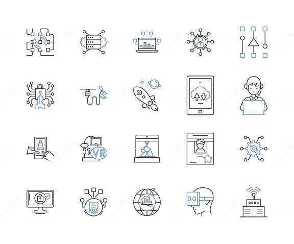 Automation Tech Outline Icons Collection. Automation, Technology ...
