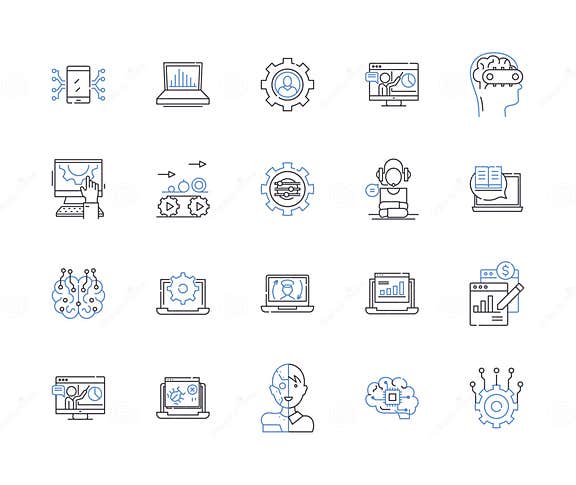 Automation Tech Outline Icons Collection. Automation, Technology ...