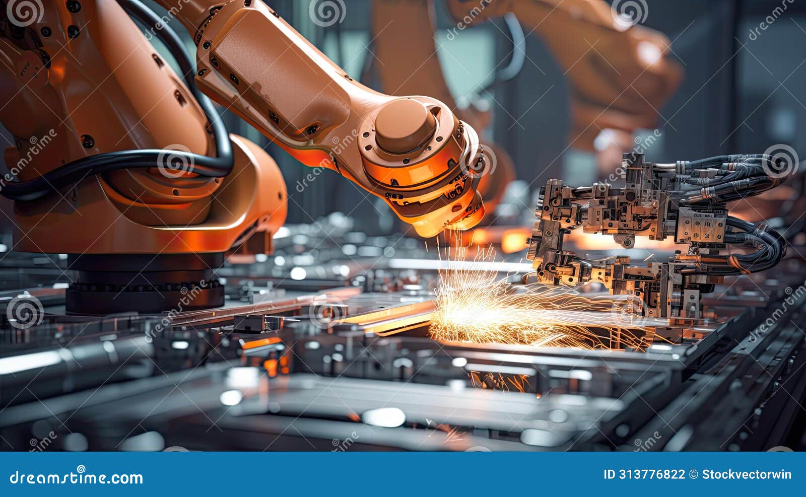 Automation Technology Diverse Stock Illustration - Illustration of ...