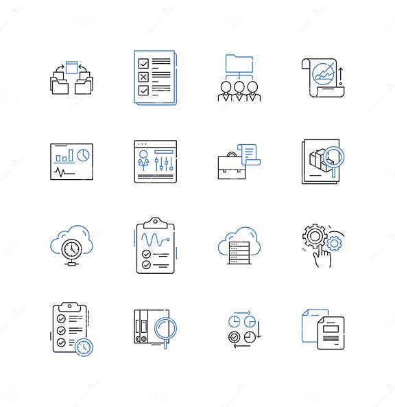 Automation And Technology Line Icons Collection Robotics Artificial Intelligence Workflow