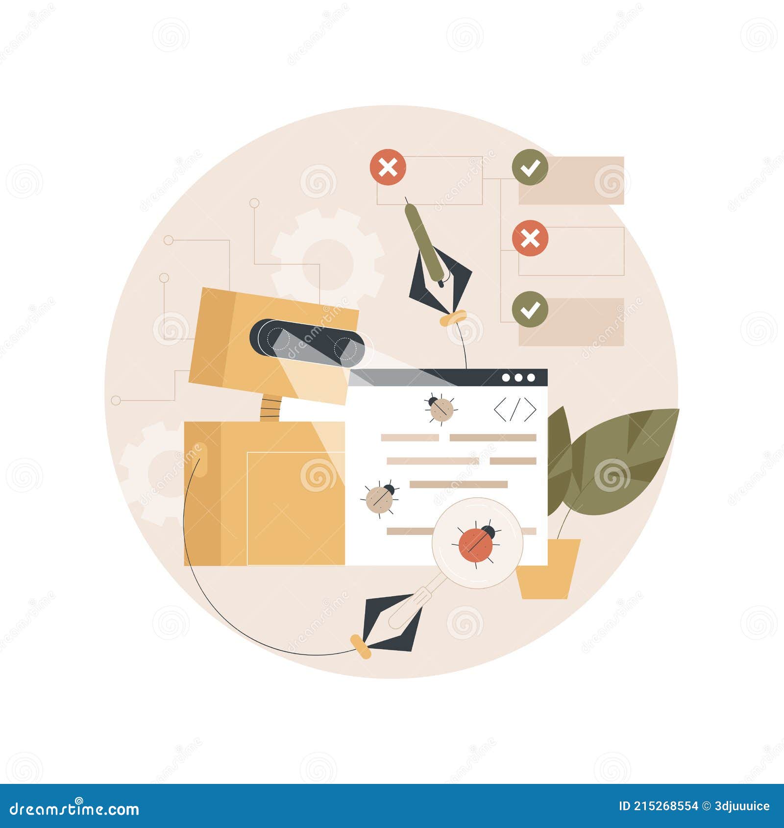 Automation Testing Abstract Concept Vector Illustration. Stock Vector ...