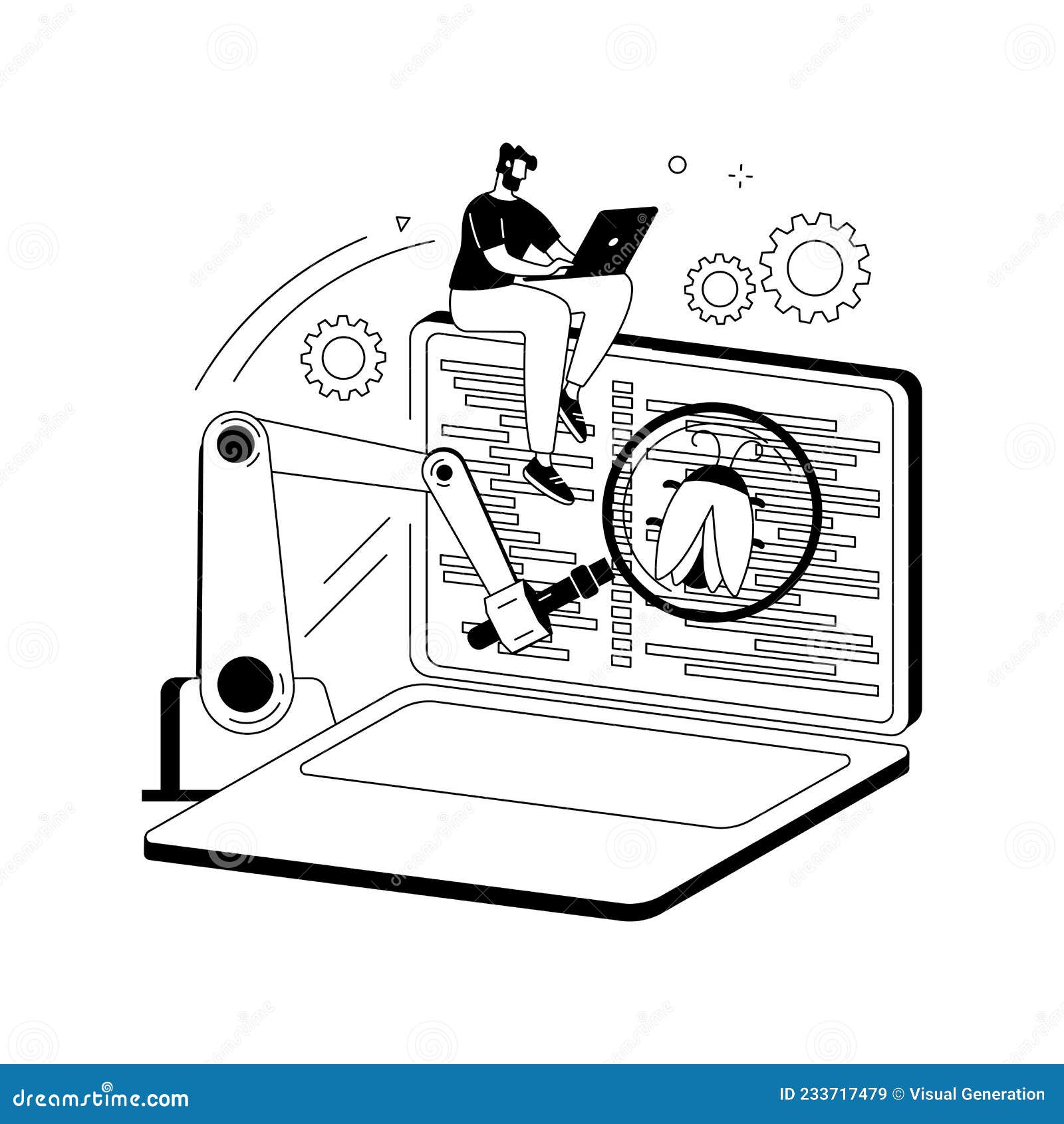 Automation Testing Abstract Concept Vector Illustration. Stock Vector ...