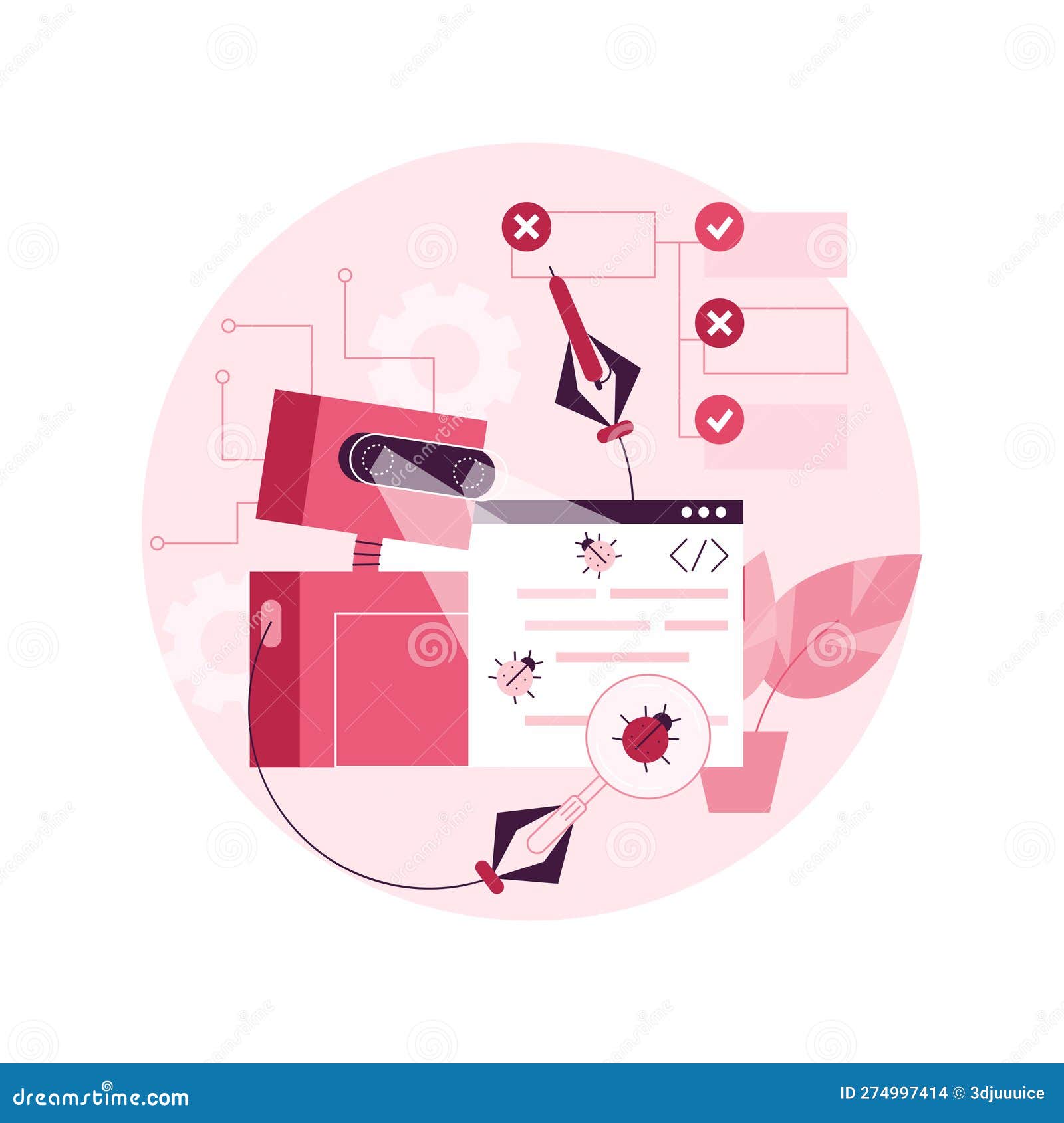Automation Testing Abstract Concept Vector Illustration. Stock Vector ...