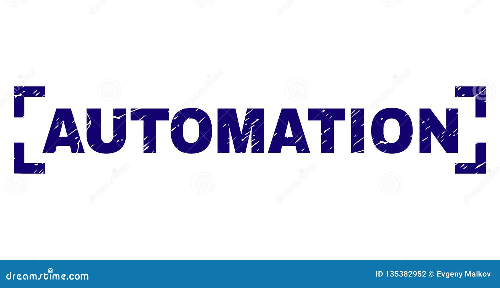 Scratched Textured AUTOMATION Stamp Seal Inside Corners Stock Vector ...