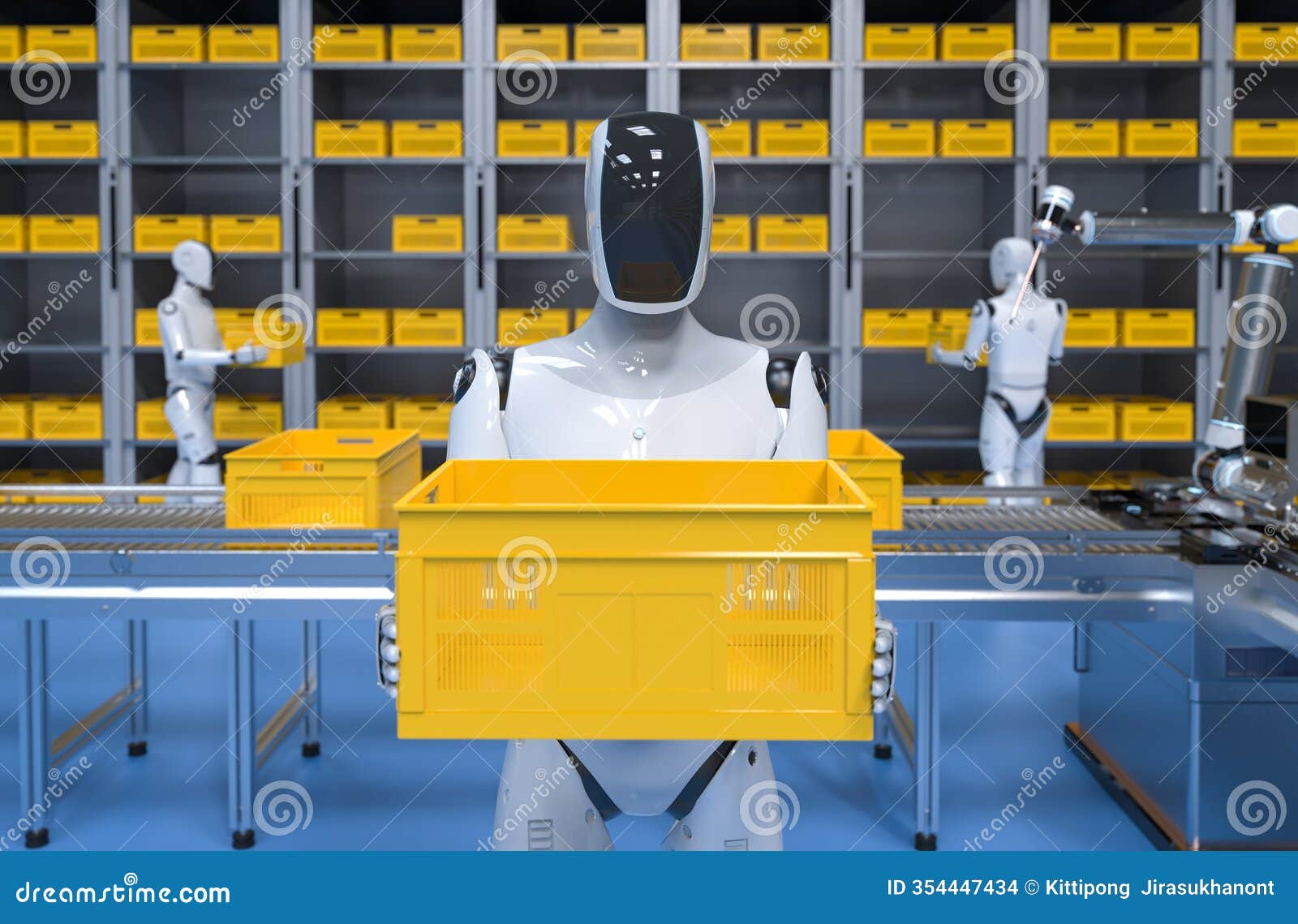 Ai Robot Work Icon, Black Sign With Strokes, Concept Illustration ...