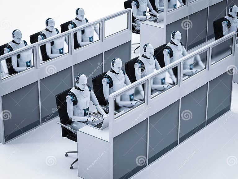 Automation worker concept stock illustration. Illustration of robotic ...