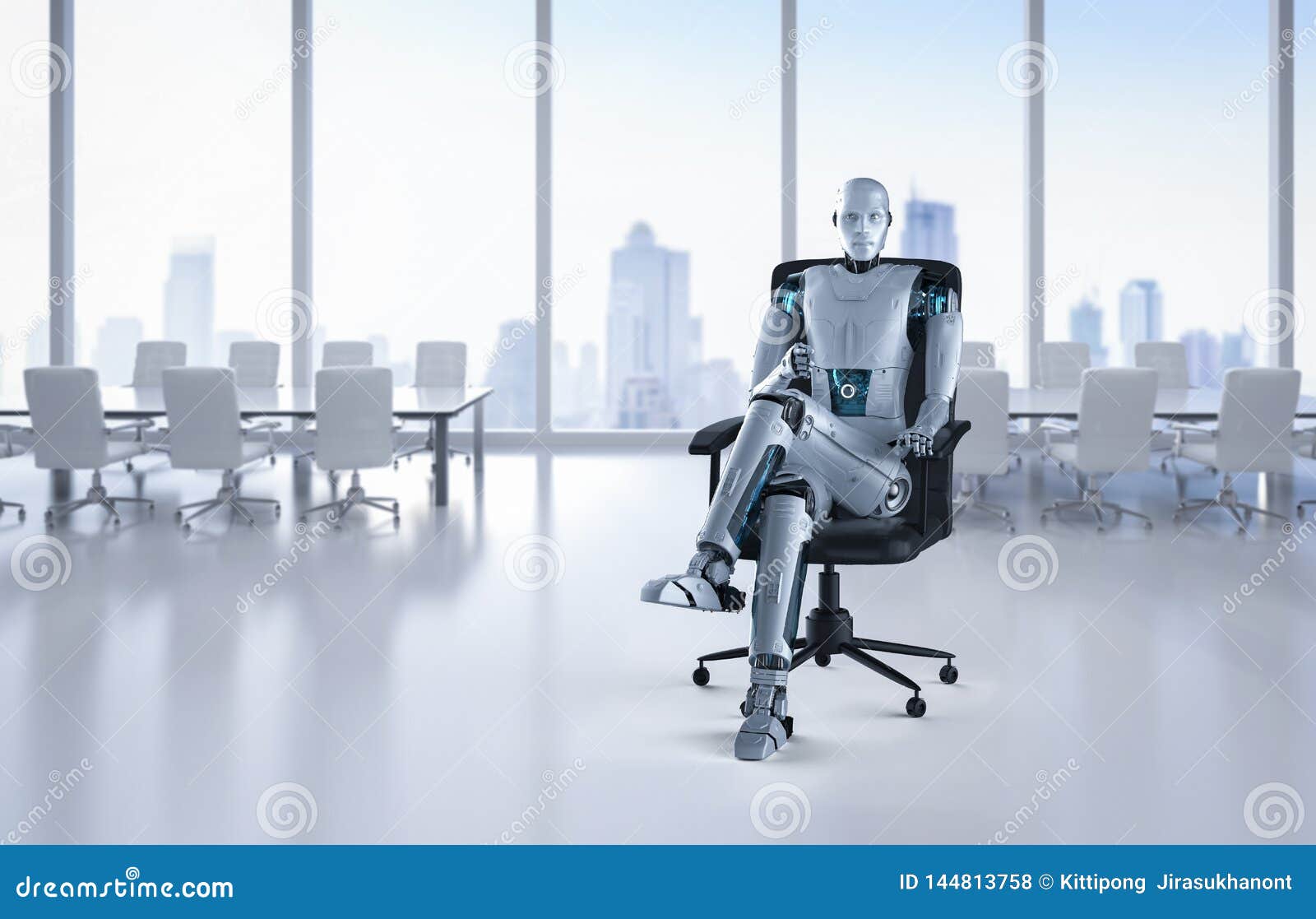 Automation worker concept stock illustration. Illustration of cyborg ...