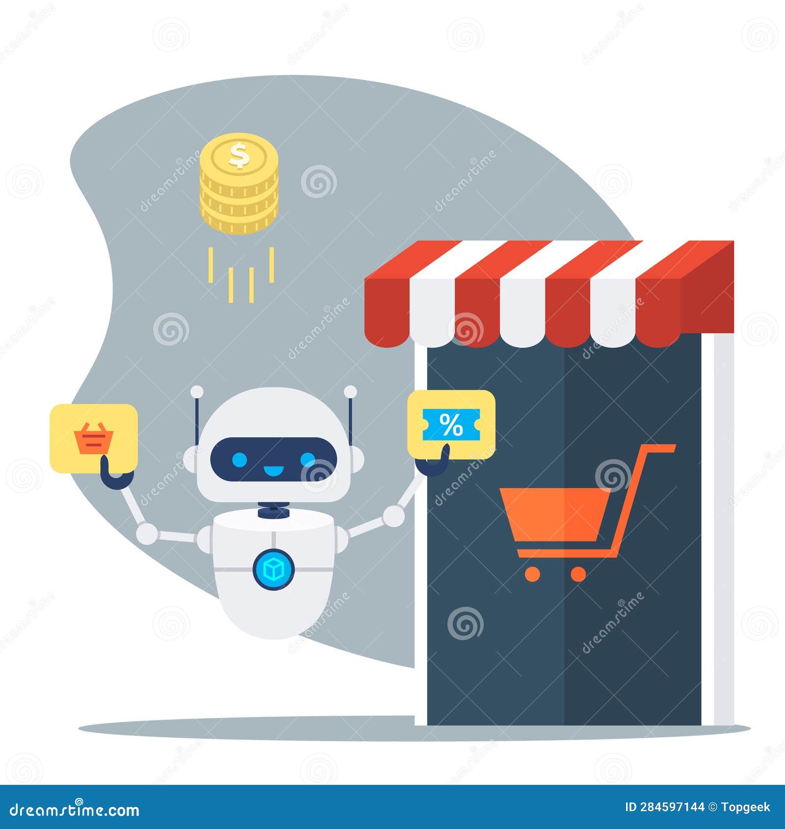 Automatisation. Illustration Vectorielle. Robot Processus Efficace ...