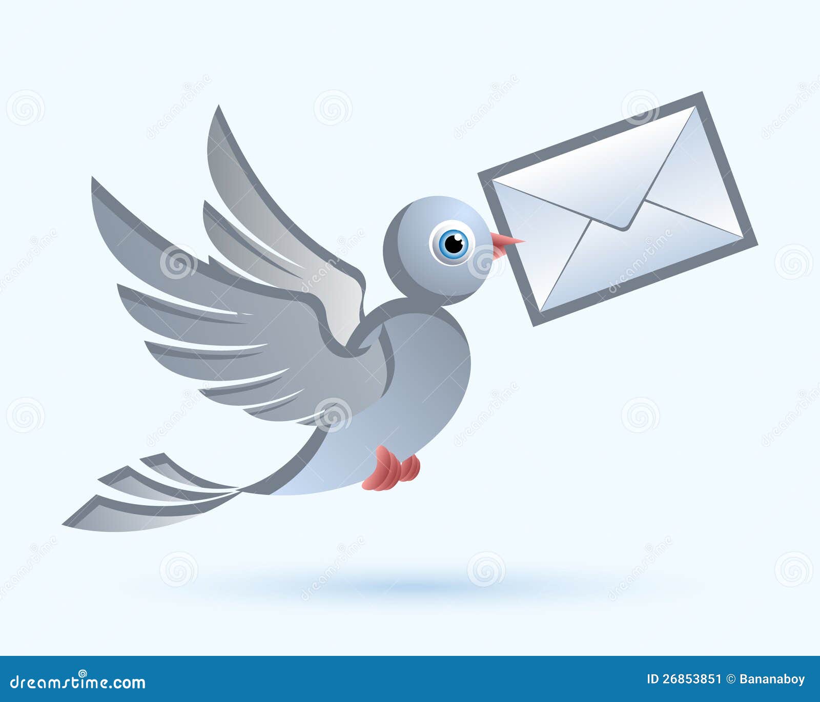 Automatisch Besturende Postduif Vector Illustratie - Illustration of ...