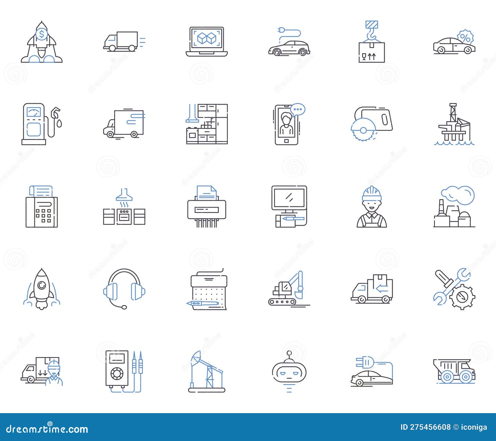 Automatons Line Icons Collection. Robotics, Mechanization, Automation ... Automatons Line Icons Collection. Robotics, Mechanization, Automation ...