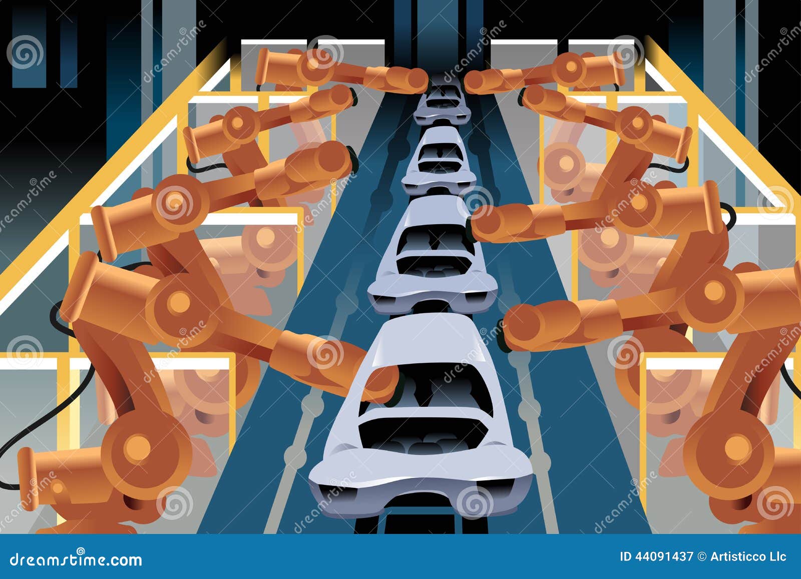 Automobile assembly line stock vector. Illustration of automobile ... Automobile assembly line stock vector. Illustration of automobile ...