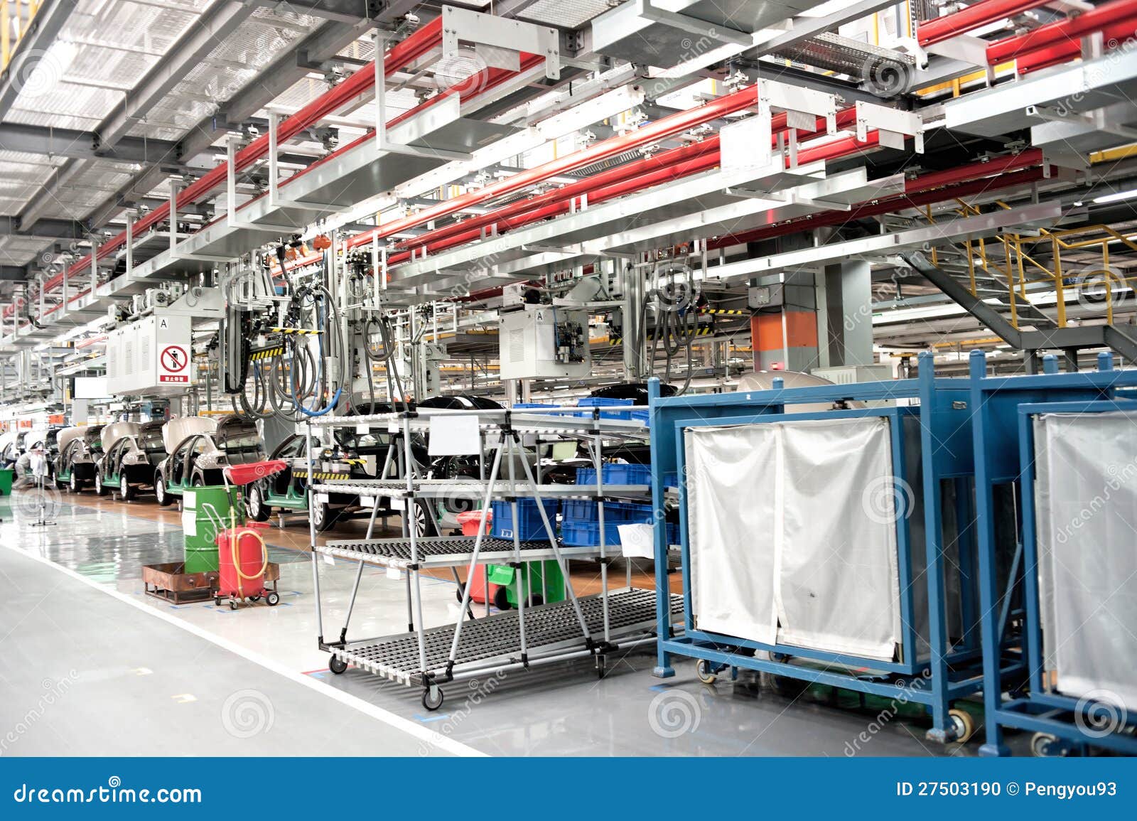 Automobile assembly shop stock photo. Image of pipes - 27503190